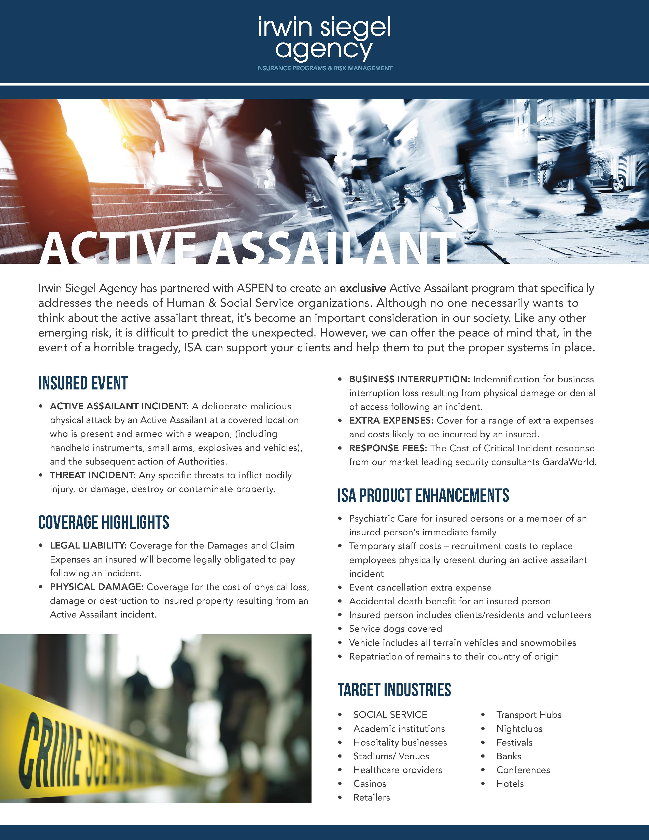 Comprehensive Insurance Program - Active Assailant